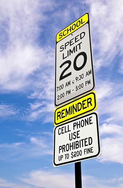 Road Signs: Crossover, Road Closed, Four-Way Stop - Aceable